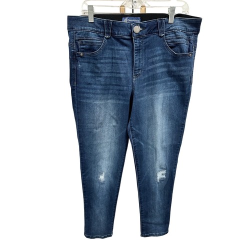 Democracy Absolution Skinny Jeans Womens 14 Indigo Distressed | eBay