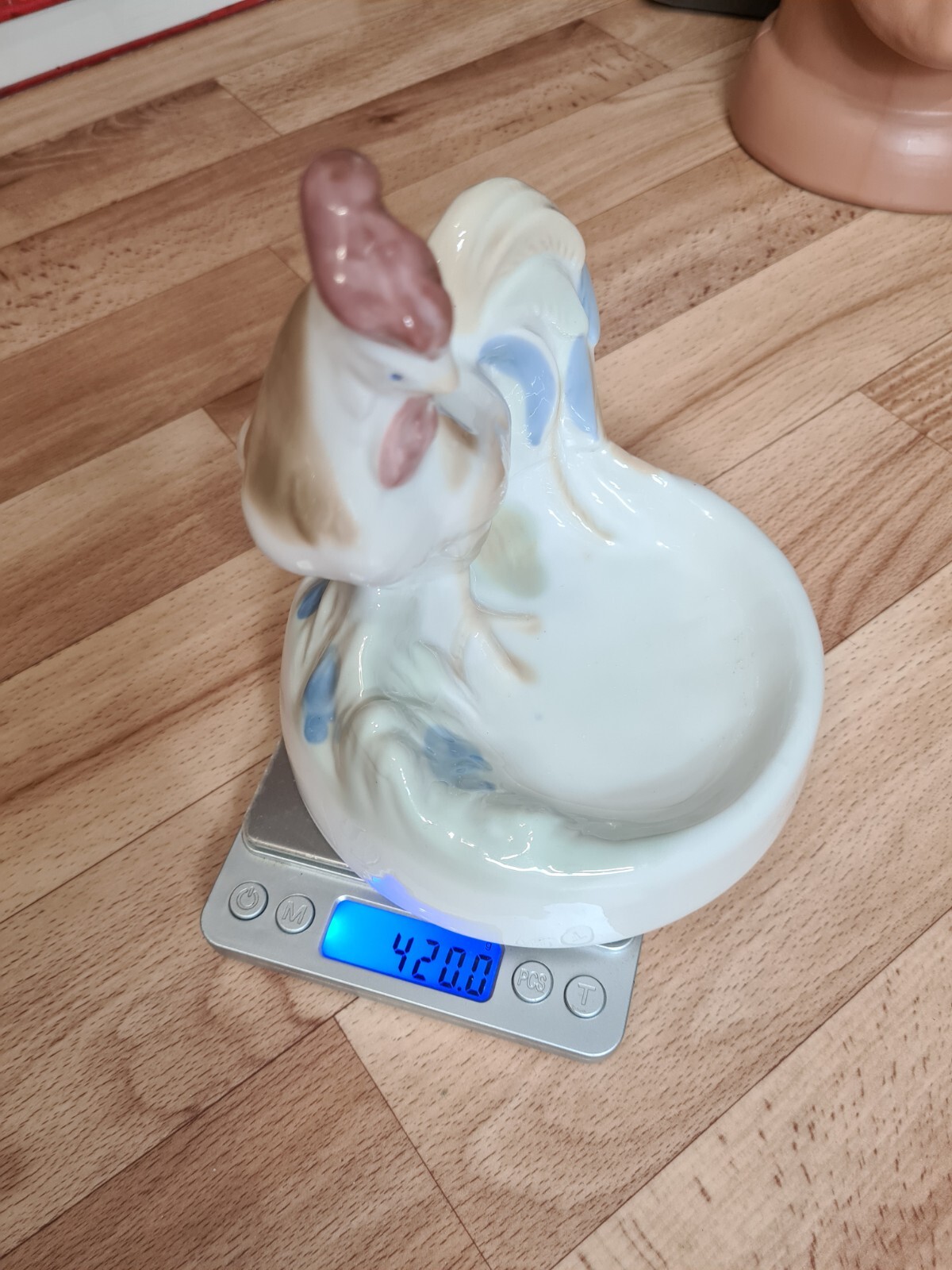 Vintage Soviet Porcelain Figurine Ashtray Rooster Factory Gorodnitsa ...