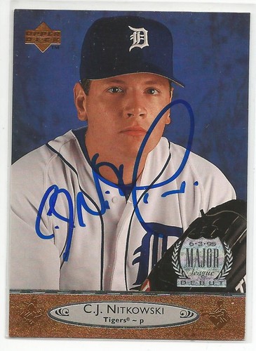 CJ NITKOWSKI Autographed Signed 1996 Upper Deck Baseball card 331 ...