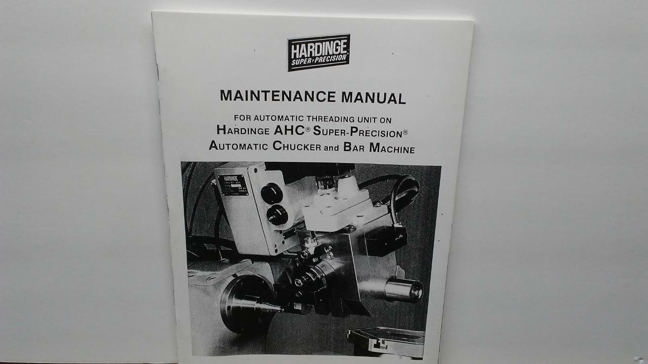 Hardinge AHC Automatic Threading Unit Maintenance Manual | eBay