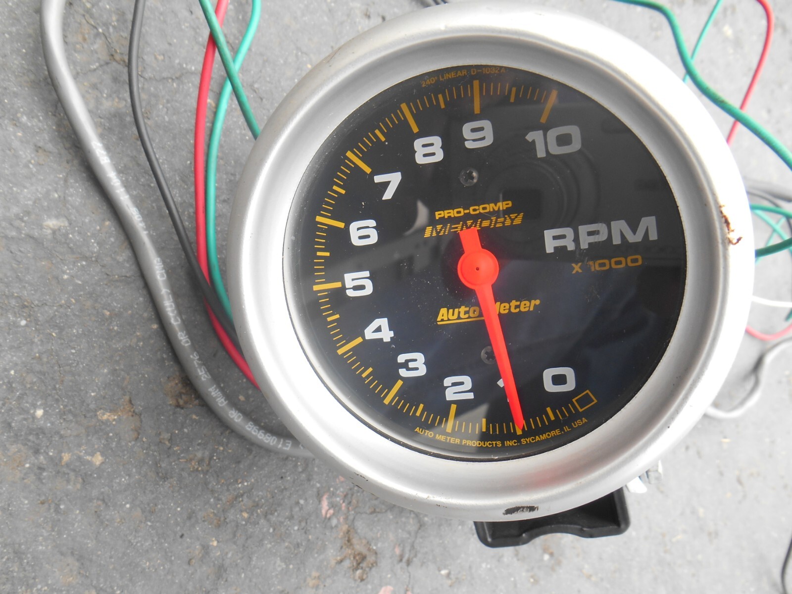 Auto Meter 6601 Pro Comp Memory 10k tachometer tach MINTY Mopar Ford ...