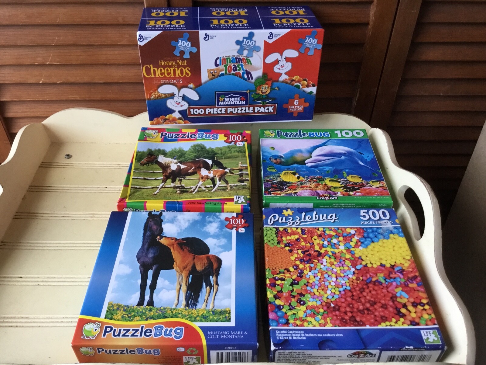 10- COMPLETE 100-350-500 Pc. JIGSAW PUZZLES WHITE MOUNTAIN & PUZZLE BUG ...