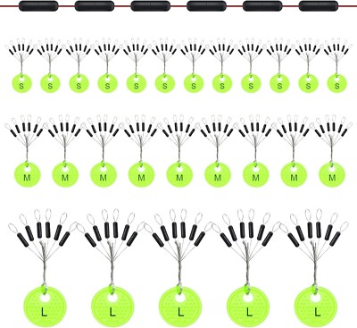 300 Rubbers Fishing Floats Stops Line Stoppers Fishing Rubber Sliding ...