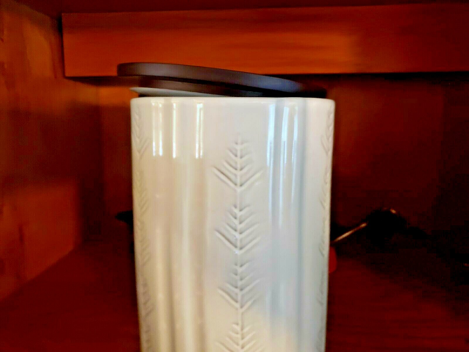 Lenox ~ Alpine Carved Canister ~ Wood Lid ~ Small ~ 8.1" ~ NIB! | eBay