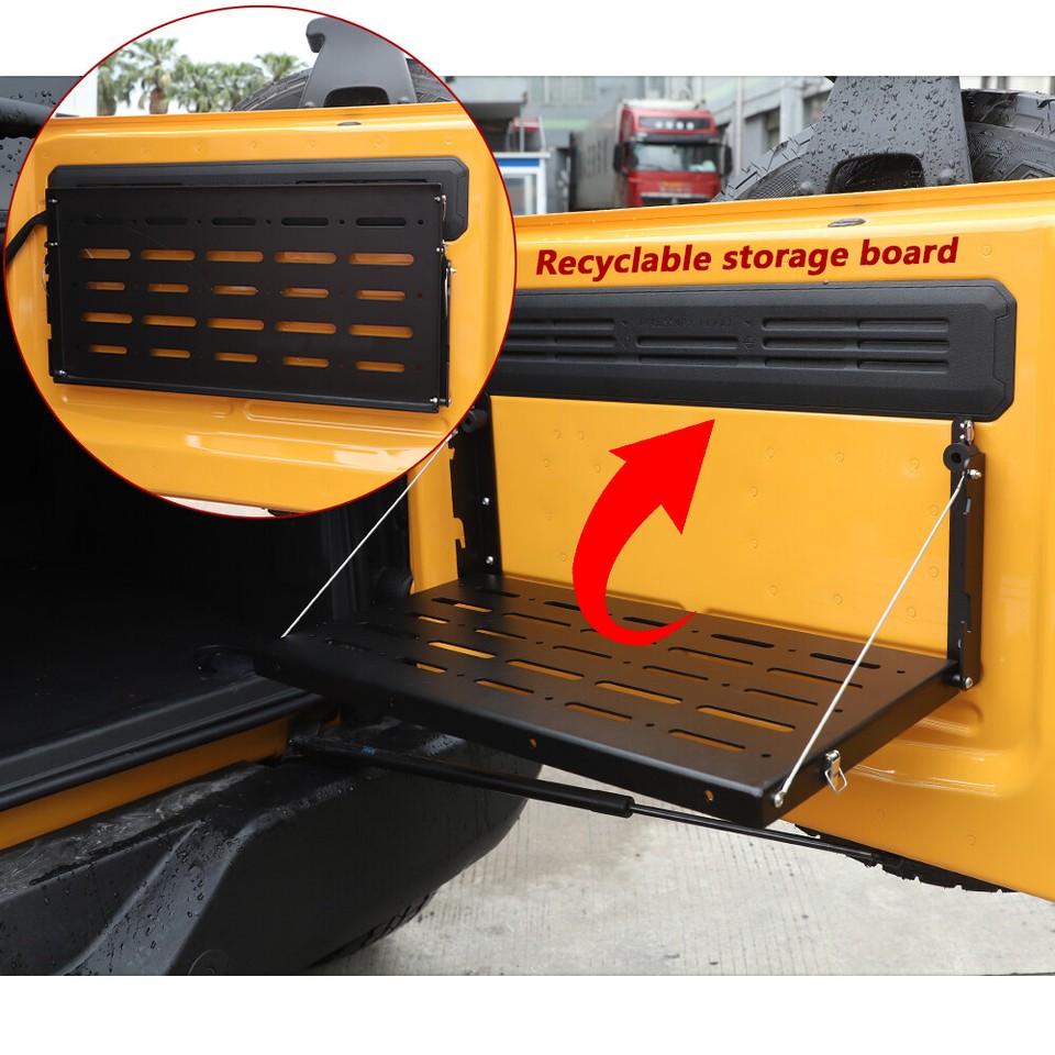For Ford Bronco 2021-23 Black Rear Door Tailgate Table Shelf Storage ...