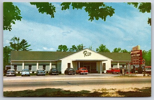 Rocky Mount North Carolina~Rio Restaurant~Roadside~Phone Booth~1950s Pc ...