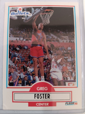 GREG FOSTER BULLETS 1990 FLEER BASKETBALL CARD #U-99 | eBay