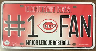 CINCINNATI REDS 6"x12" METAL #1 FAN LICENSE PLATE CAR NEW RICO 👀 | eBay