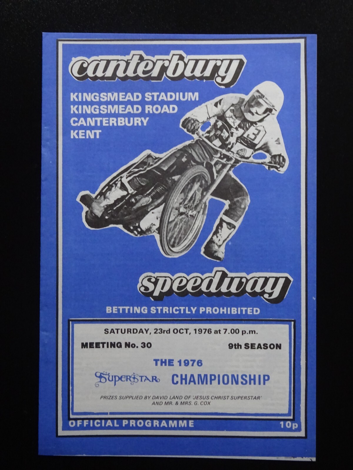 Choice of CANTERBURY Crusaders Speedway programmes 1968-1977 British ...