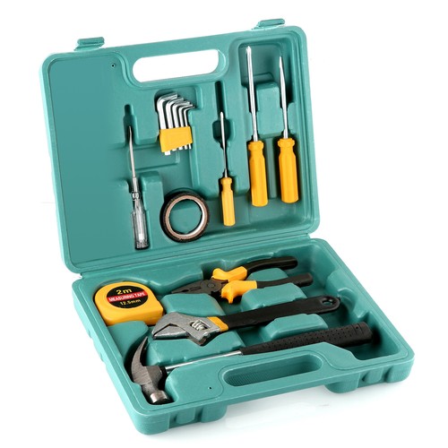 16X DIY Household Hand Tool Kit Set Home With Organiser Basic Tools Box ...