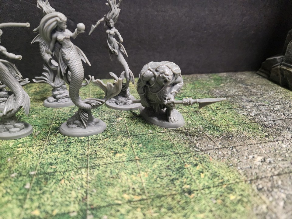 Reaper Bones Black Kickstarter 5 Miniature Lot Mermen Dungeons and ...