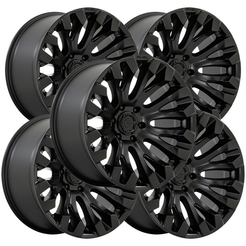 (Set of 5) Fuel D831 Quake 20x10 6x5.5" -18mm Blackout Wheels Rims 20 ...