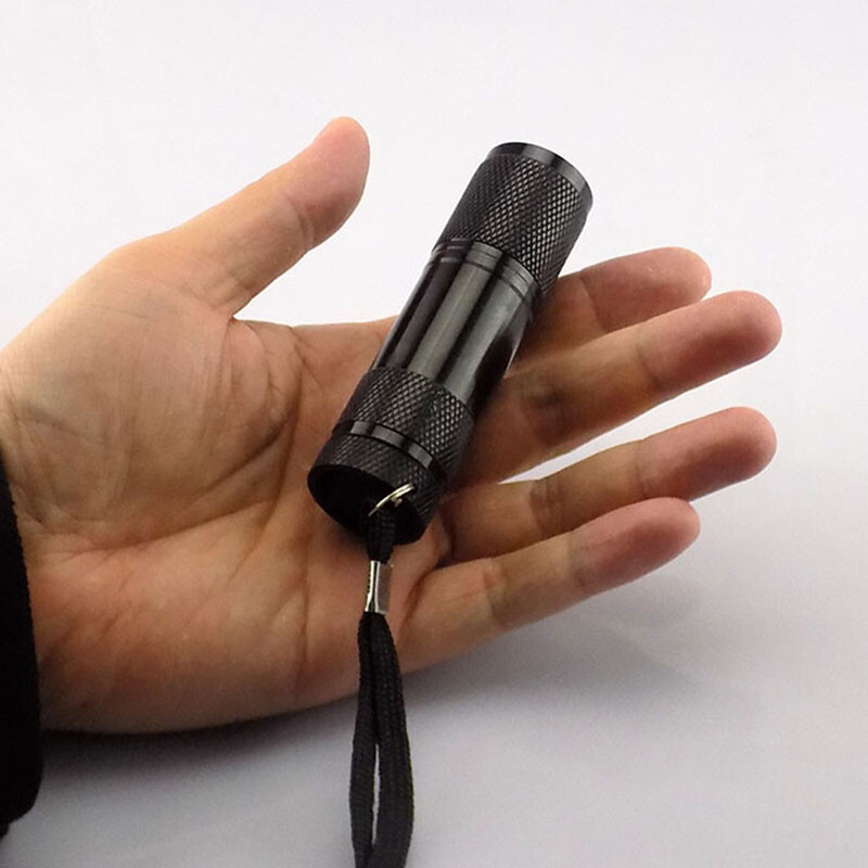 9 Led AAA Ultra Violet Flashlight Blacklight Money purple UV Torch ...