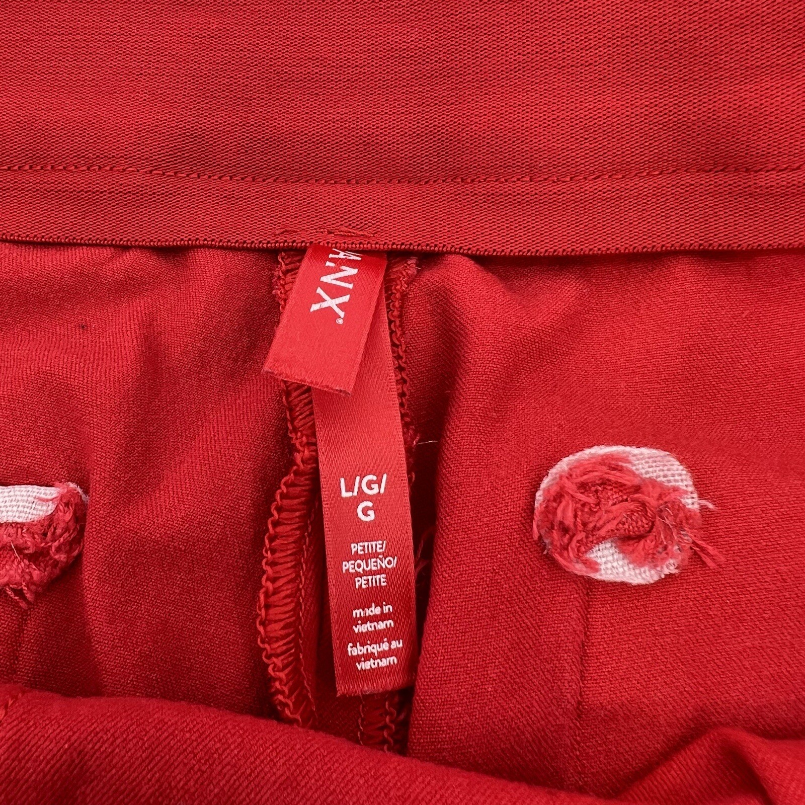 SPANX 20367Q Polished Kick Flare in True Red Pull-on Crop Pants Sz L ...