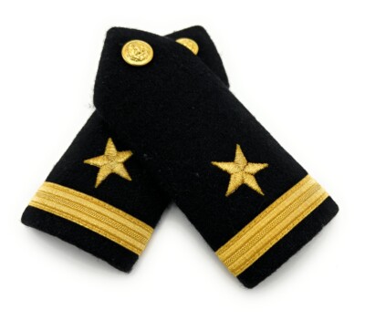 US Navy Ensign Shoulder Boards Epaulettes Rank Insignia Hard WW II ...
