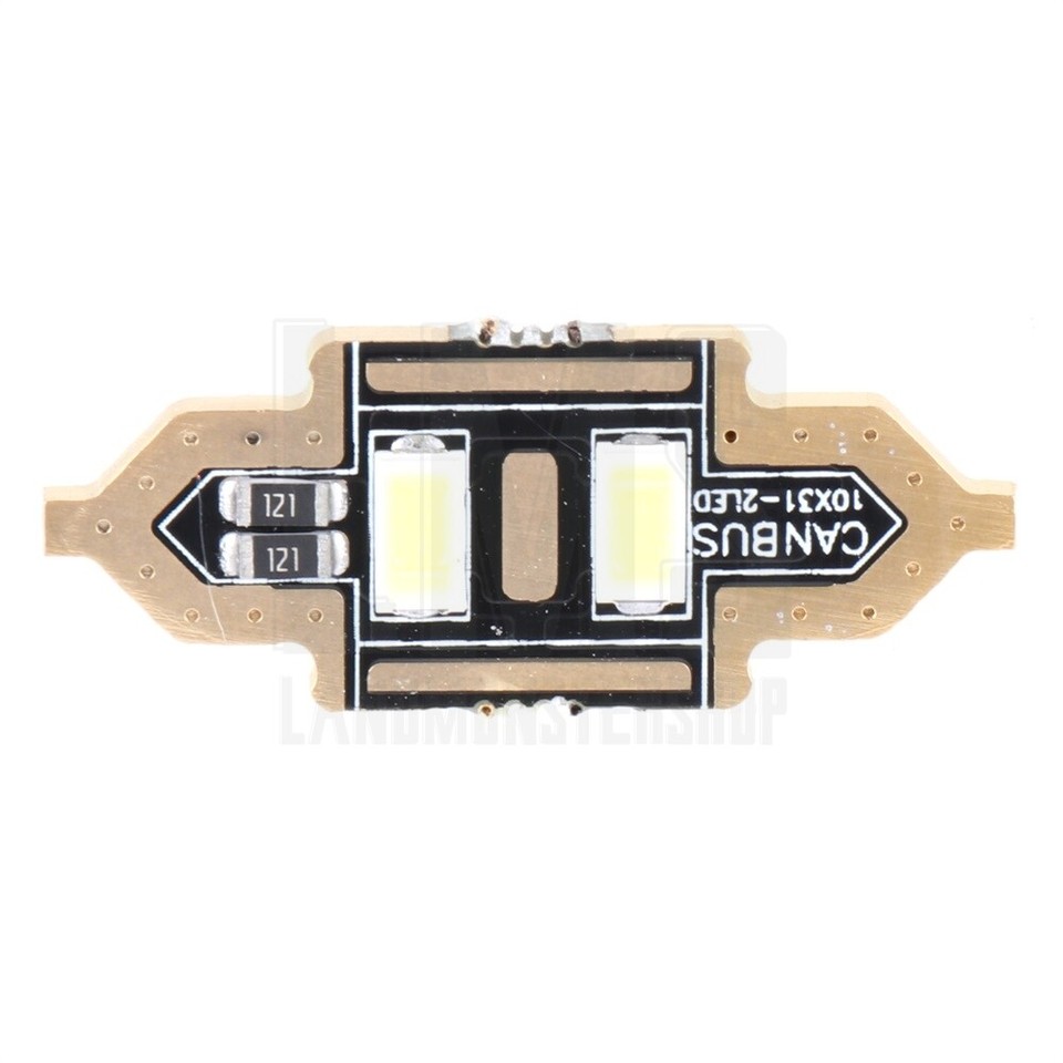 4X White 31mm 2-SMD-5730 Car Working Bulbs Interior Festoon LED Lights ...