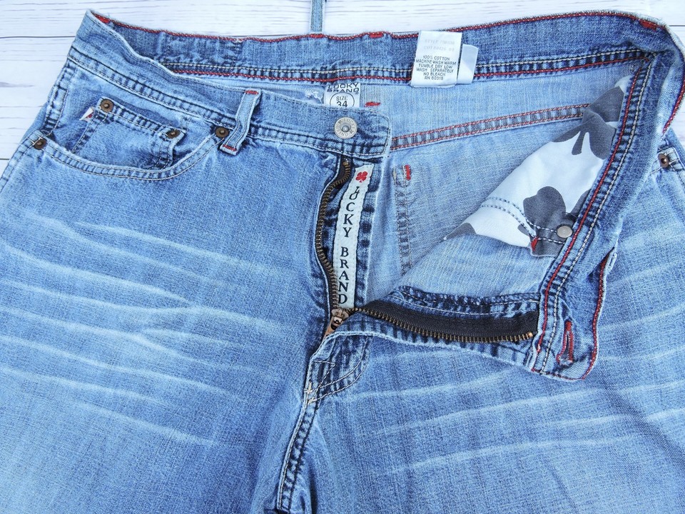 Vintage Lucky Brand Jeans Sz 34 Long 'Revised Tech' White Tag 90's USA ...