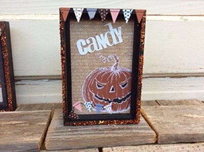 AGD Halloween Decor - Jack o Lantern CANDY - Shadow Box | eBay