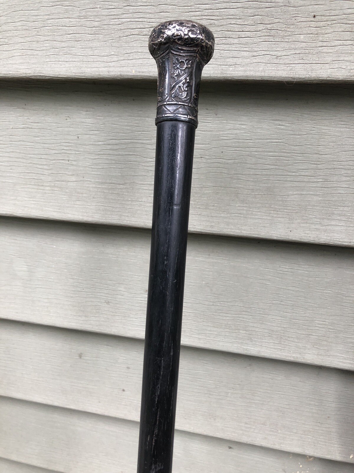 Rare Victorian/French Antique Swagger Stick Cane W Inscription Dark ...