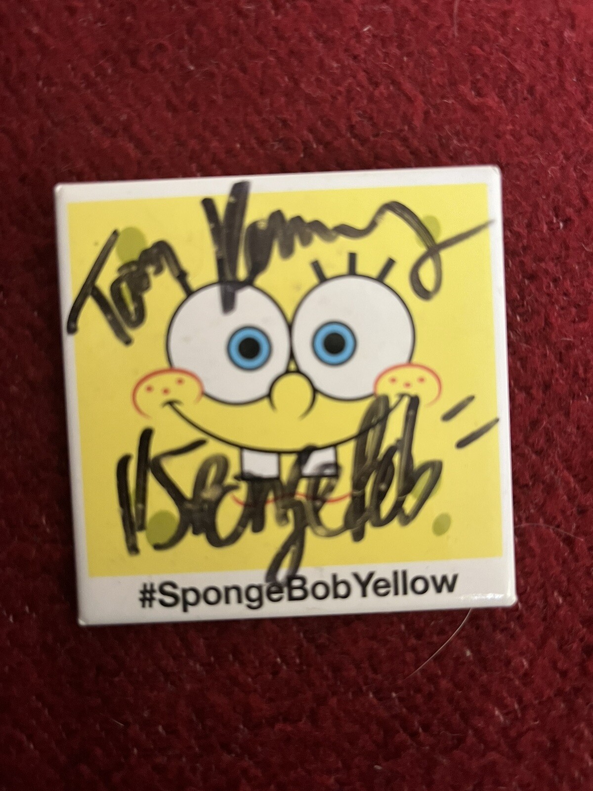 Sdcc 2019 Spongebob Pin Signed By Tom Kenny The Voice Of Sponge Bob | eBay