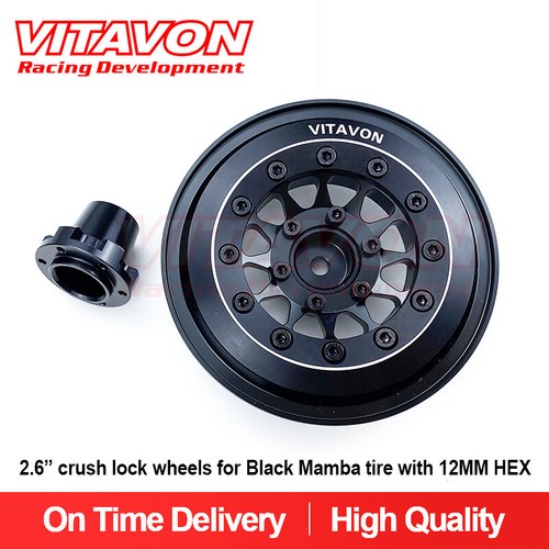 Vitavon CNC Alu 2.6” crush lock wheels for Black Mamba tire with 12MM ...