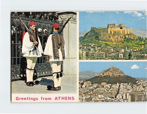 Postcard Scenes & Views Greetings from Athens Greece | eBay