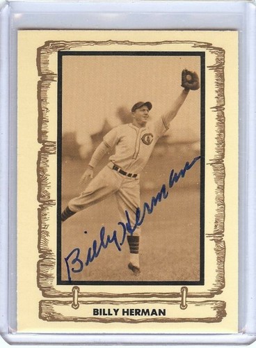Billy Herman 1980 Pacific Legends Signed Autograph JSA II5652 Cubs ...