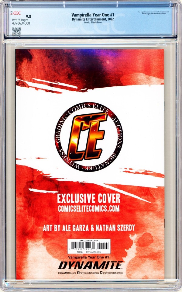 Dynamite VAMPIRELLA: YEAR ONE (2022) #1 SZERDY + Ale GARZA VARIANT NM ...