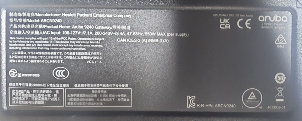 HPE ARUBA 9240 RW CAMPUS GATEWAY R7H97A. | eBay