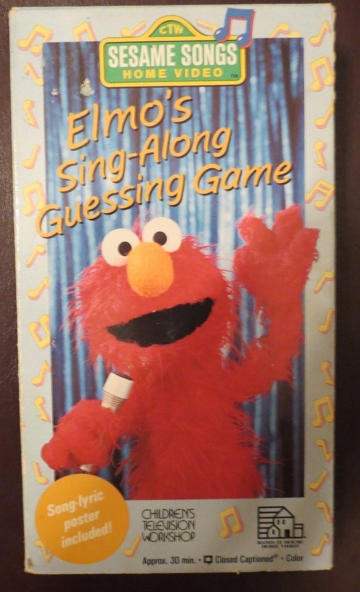 Sesame Street Elmo Sing Along Guessing Game Vhs Elmo's Sing Along