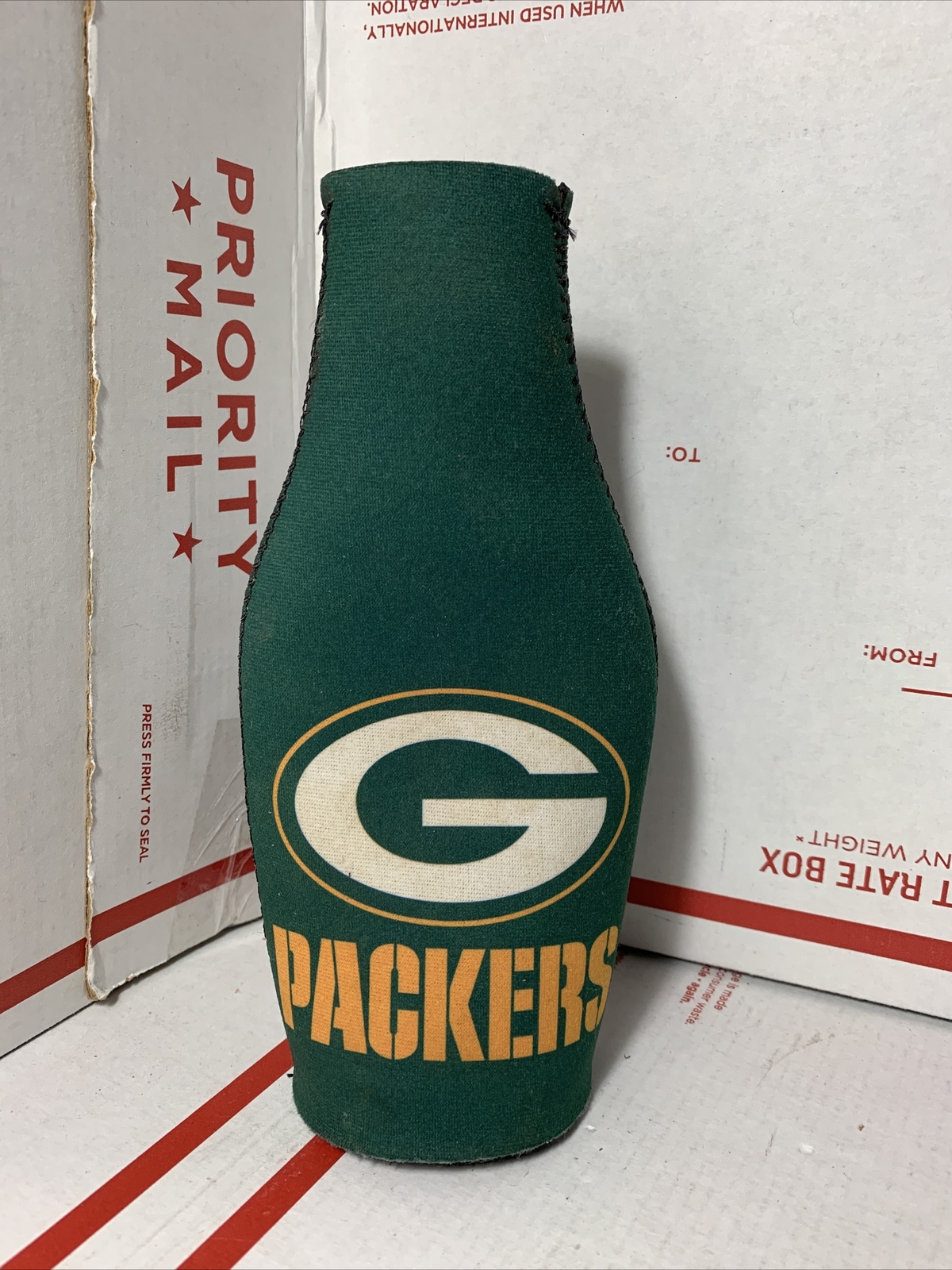 Green Bay Packers Football 12 oz Beer Bottle Koozie Holder Insulated ...