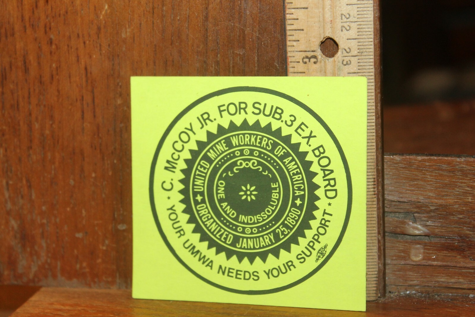 Vintage Coal Mining Decal Sticker C. McCoy Jr Sub 3 Ex. Board UMWA | eBay