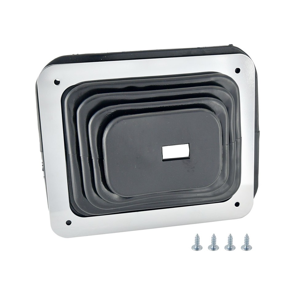 Universal Small Hurst Style Rubber Shifter Boot W/ Trim Plate 5-1/2" x ...