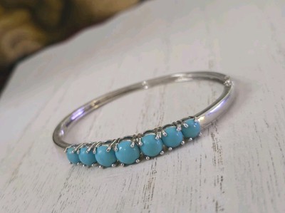 Chuck Clemency NYCII Sleeping beauty turquoise Sterling silver Bangle ...
