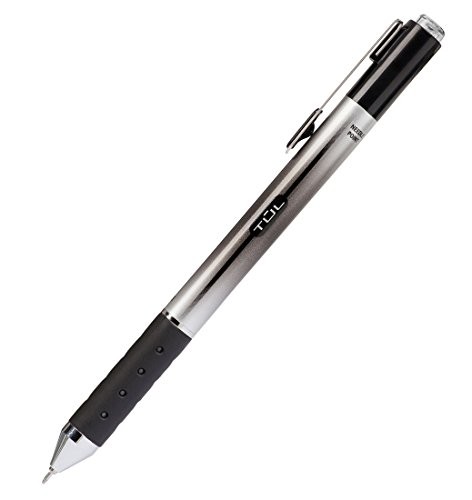 TUL Retractable Gel Pens 0.5mm Needle Point Fine, Black/Blue Bundle (2 ...
