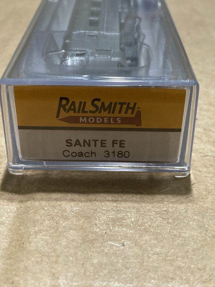 Lowell Smith/RailSmith N Scale Santa Fe Coach #3180 | eBay