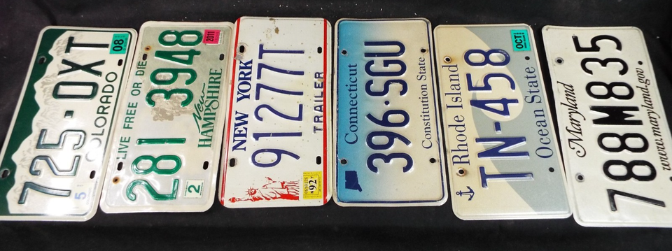 License Plate Lot of 52 Different Plates. Most states from 70s, 80s ...