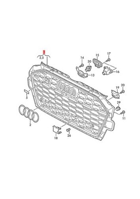 Genuine AUDI A4 Avant S4 quattro 8W2 8W5 8WC Radiator grille ...