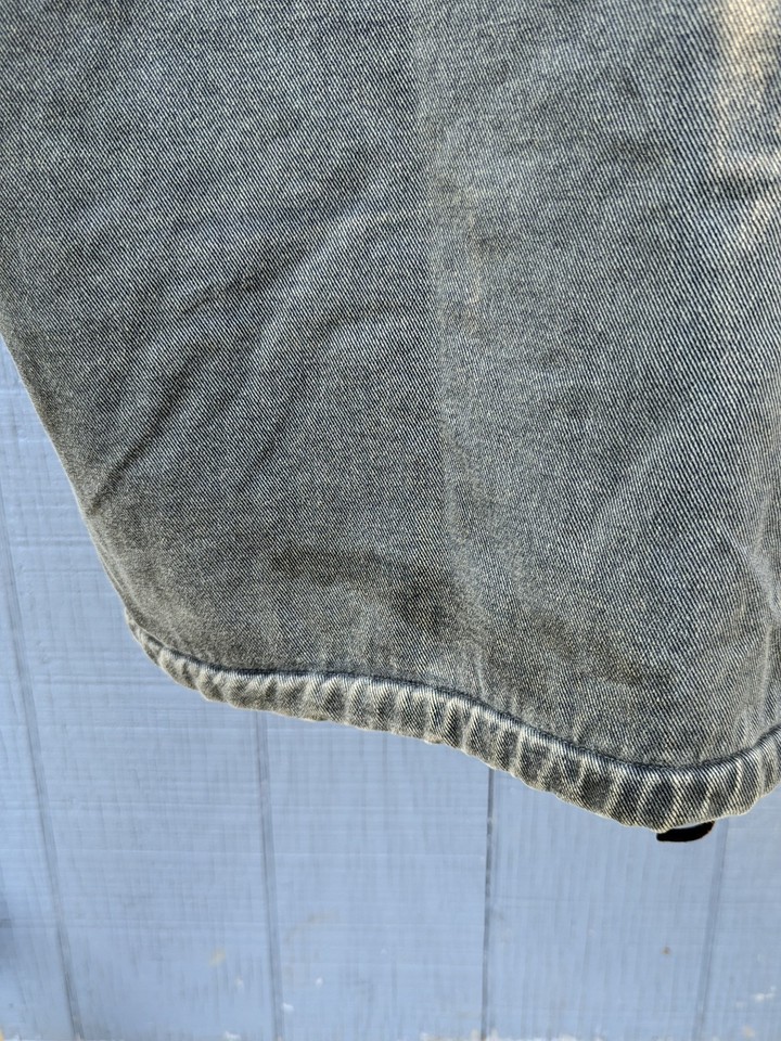 WOOLRICH Vtg Brown Denim Sherpa Fleece Lined VEST JACKET Men's L | eBay