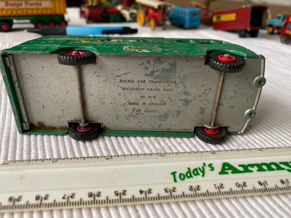 Vintage Matchbox Lesney Major Pack N9 M-6 "RACING CAR TRANSPORTER ...
