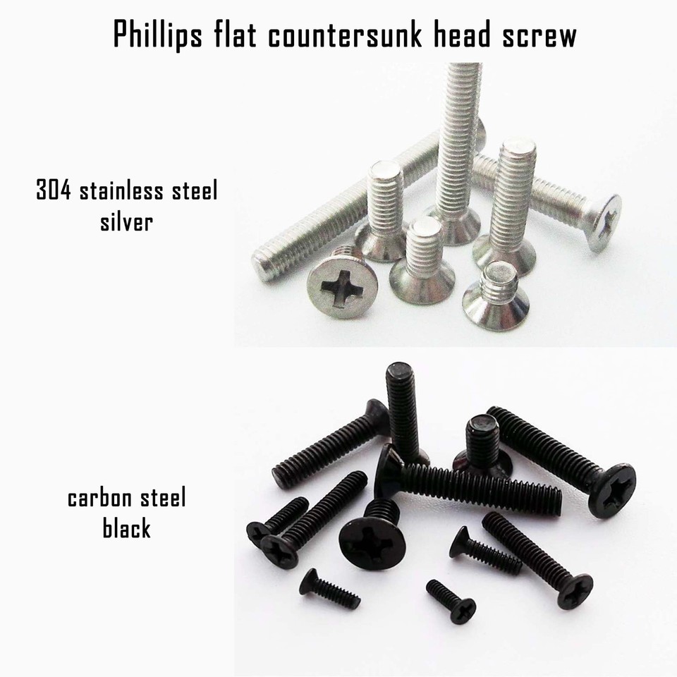 50pcs M2-M5 Phillips Head Round Screw Bolt Hex Self-locking Nylock Nut ...