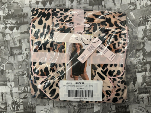 NWT Victoria’s Secret Popular Satin Pajama set short Wavy Leopard XXL 🎁 ...