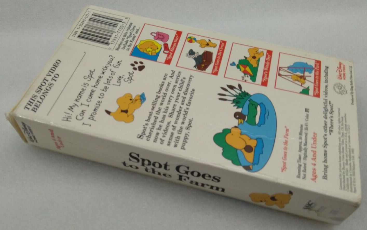 VHS Spot - Spot Goes to the Farm (VHS, 1998, Slipsleeve) 717951772039| eBay