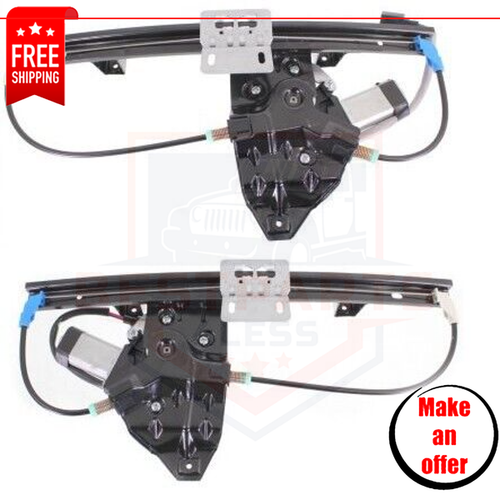 Rear Window Regulator Power set 2 pc w/ motor for 02-05 Land Rover ...