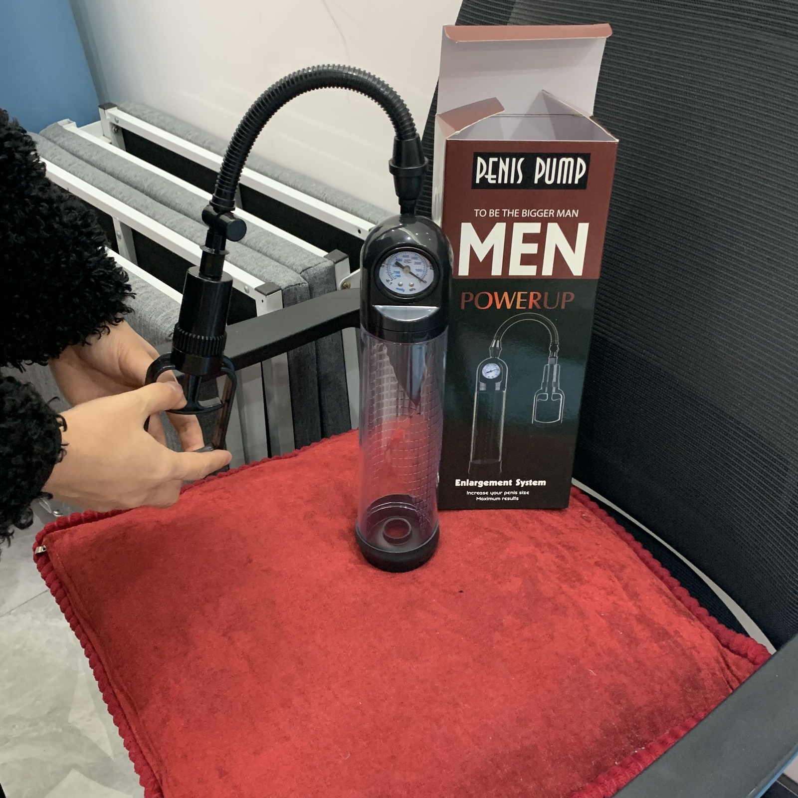 Vacuum Penis Pump with Pressure Gag Dount Enlarger Erection Enlarge ...
