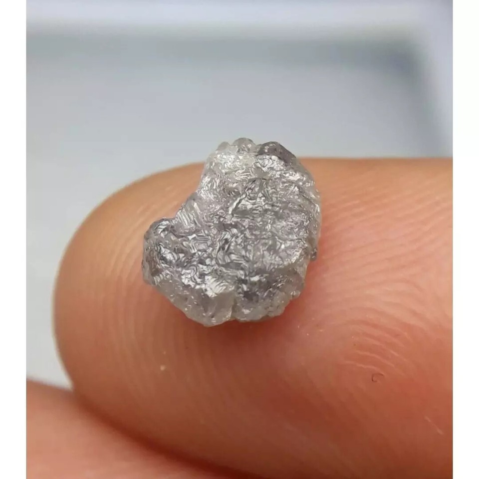 Natural Silver Grey Rough Diamond Uncut Diamond 1.21 Ct Loose Raw ...
