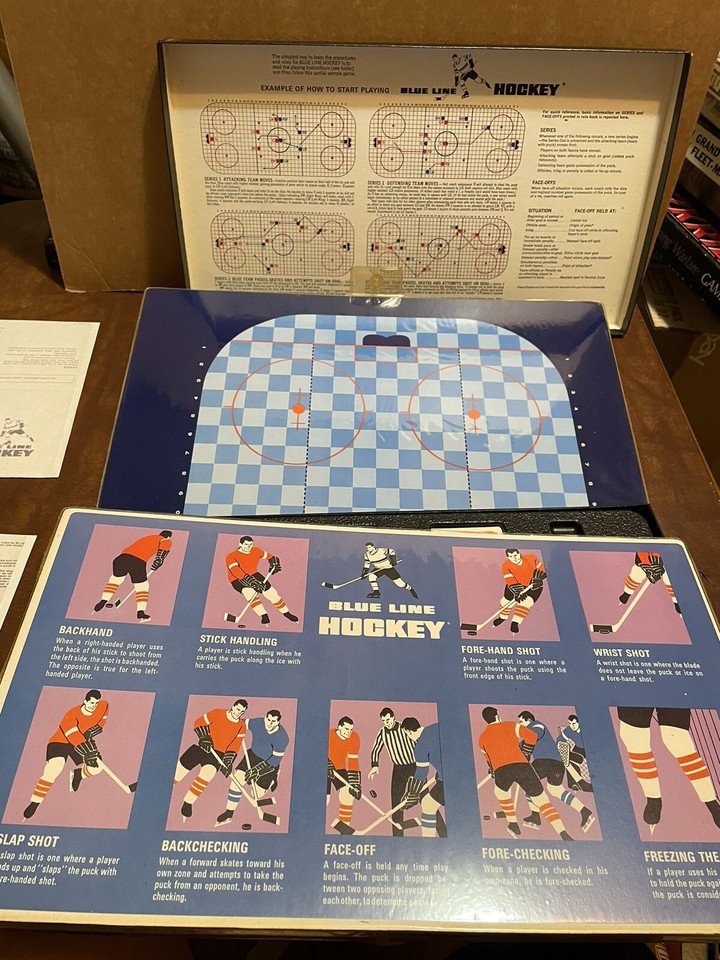 Vintage 1968 Blue Line Hockey Board Game 3M Sports Game Complete | eBay