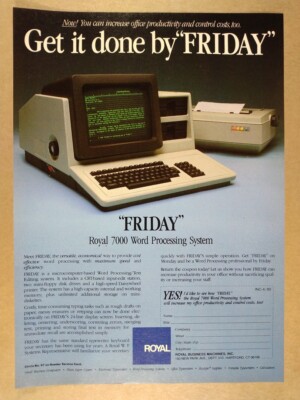 1980 Royal 7000 Word Processing System vintage print Ad | eBay