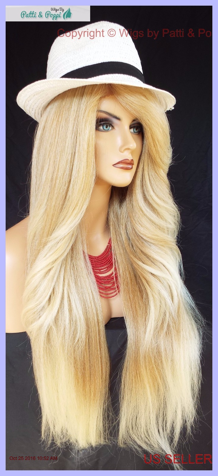 25" LONG LACE FRONT DEEP CPART HIGH HEAT SAFE WIG COLOR T27.613 SEXY ...