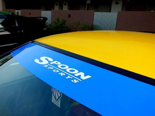 Spoon Type One Spoon Sports Decal Windshield Banner Sun strip sun visor ...